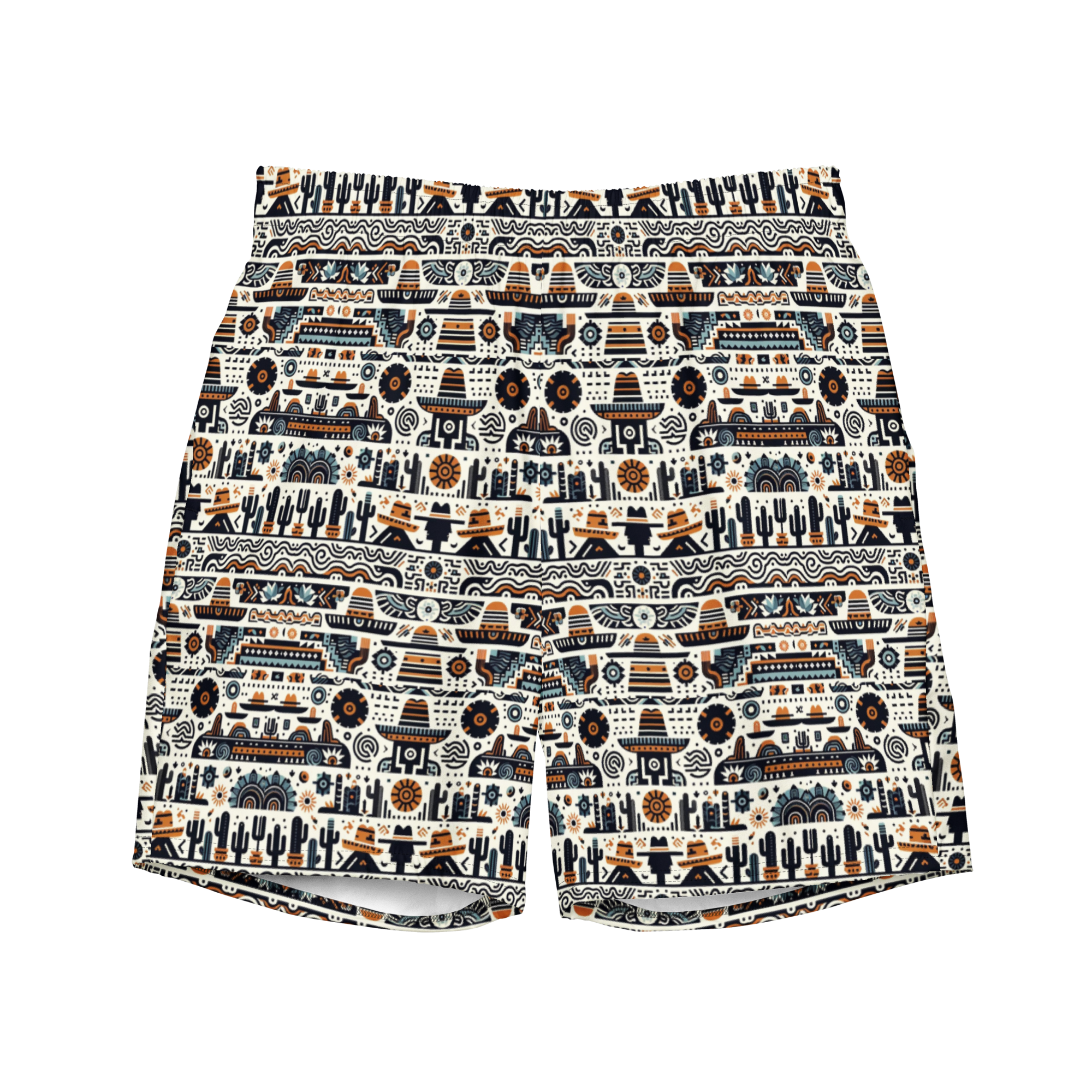 Desert Dusk: Earthy Tones Southwest Swim Trunks – Texas Eclipse Outfitters